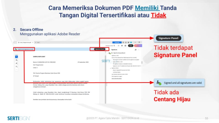 Contoh Tanda Tangan Elektronik Tersertifikasi Kominfo